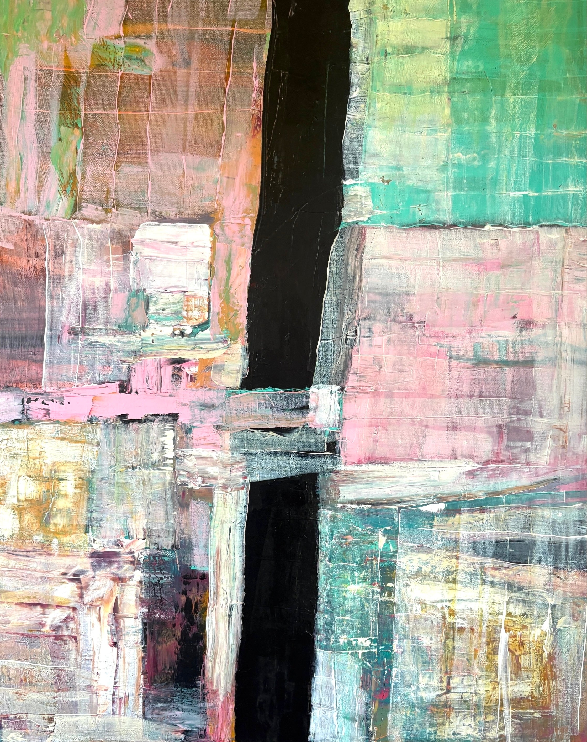 The Jungle Line - Abstract Cityscape Painting by Gaz Anson | Red Hill ...